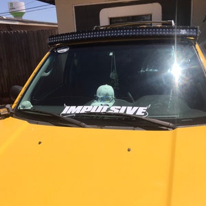 Impulsive Windshield Banner // JDM Sticker, Vinyl Decal, Car Decor, JDM ...