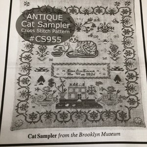 Colonial Sampler Antique Cross Stitch Pattern Museum Sampler - Etsy