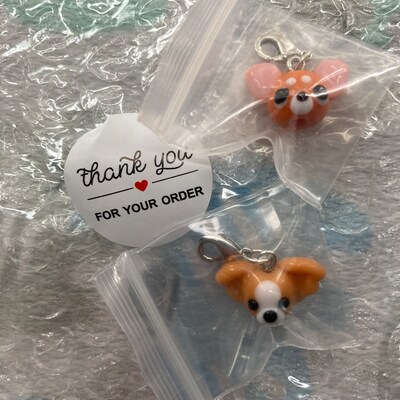 Siamese Cat / Himalayan Cat / Birman Cat Glass Beads, Clip on Charm ...