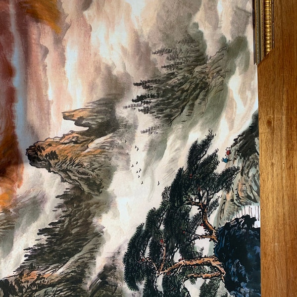Large Long Horizontal Taishan Mountain Painting, Mount-tai Landscape ...