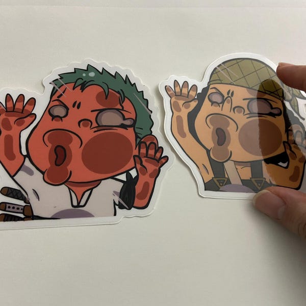 Sanji Peek-a-boo Sticker, Anime Clear Borders Car Sticker Laptop ...