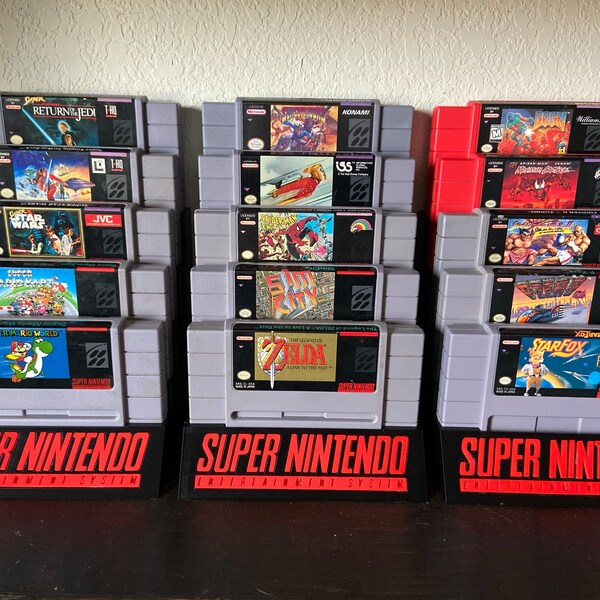 SNES Stacked Game Cartridge Display Stand - Etsy