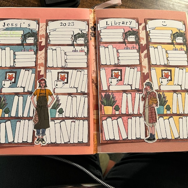 Bookshelf Bookmark | Reading Log Bookmark | 4 Colors | Reading Tracker ...