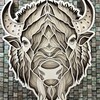 Bison Head Layered Design for Cutting, Vector File for Laser and Paper ...