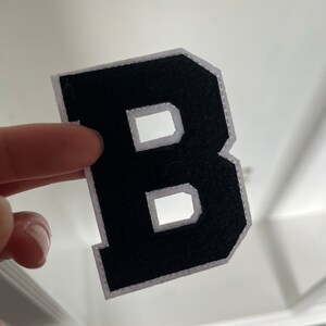 Large Black Letters Alphabet Embroidered Iron on Patches for - Etsy