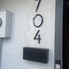 4 Inch Modern House Numbers Custom Address Sign Art Deco Mailbox Door ...