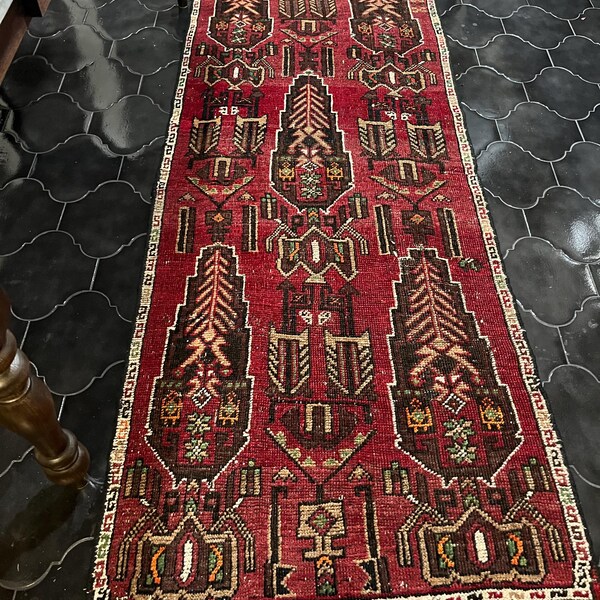 7x10 Vintage Rug, Turkish Rug, Red Rug, Area Rug, Anatolian Oushak Rug ...