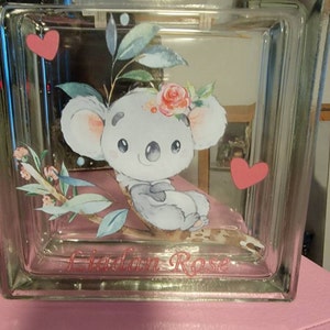 Personalized Baby Glass Block Savings Piggy Bank New Baby Boy - Etsy