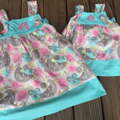 Apron Knot Dress Sewing PDF Pattern Sizes 3m Girls 8 INSTANT - Etsy