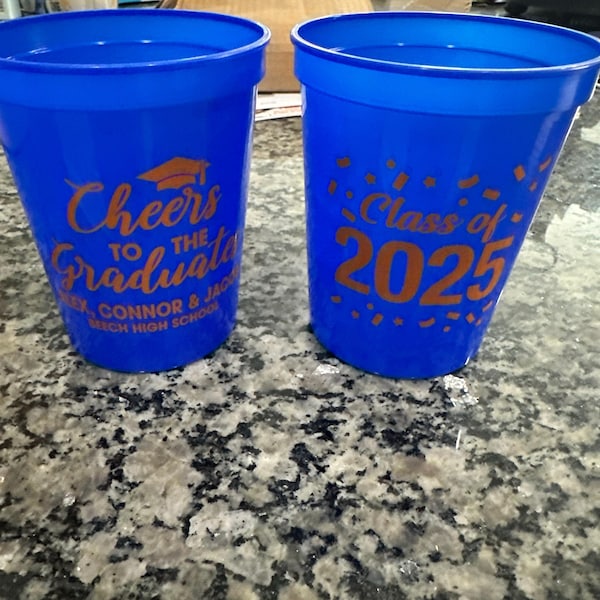 Graduation Cups, Graduation Party Favors, Grad Party, College ...