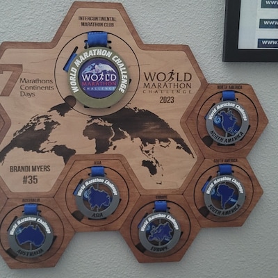 Six Star World Marathon Majors Finisher Medal Display Holder - Etsy