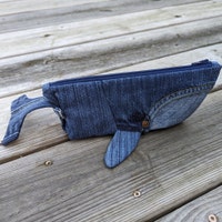 Sewing Pattern Pencil Case, Whale Sewing Project, Upcycle Jeans Idea ...