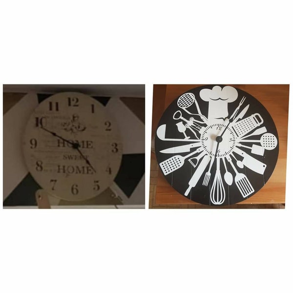 Kitchen Clock Svg,kitchen Clock for Wall,kitchen Decor Svg,rustic Wall ...