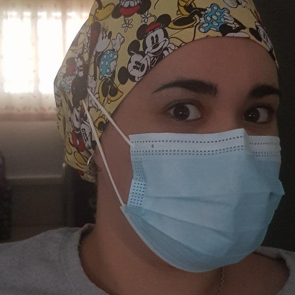 Surgical Cap, Minions, Trendy Fabric Hair Cover for Nurses, Doctors ...