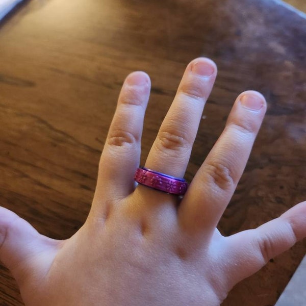 Custom Fidget Ring Spinner Rings Custom Pattern, Color, Stim Ring ...