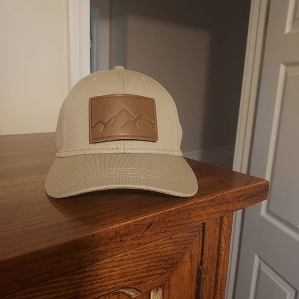 Pine Tree Leather Patch | Optional Hook and Loop Fastener | 3" X 2 ...