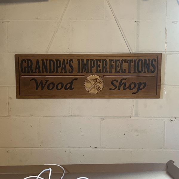 Custom Wooden Shop Sign | Wood Workshop Sign | Gifts for Men | Gifts ...