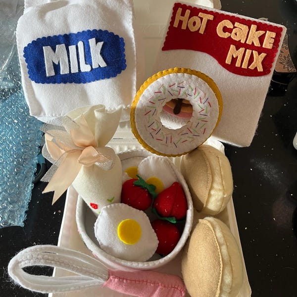 Felt Play Food Set: Pretend Play Hotcakes, Montessori Kitchen - Etsy