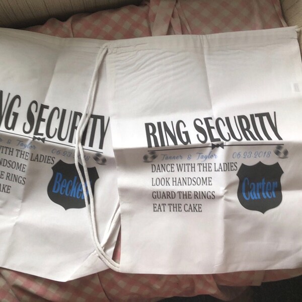 RING SECURITY Ring Bearer Gift Ring Bearer Bag Backpack Ring Security ...