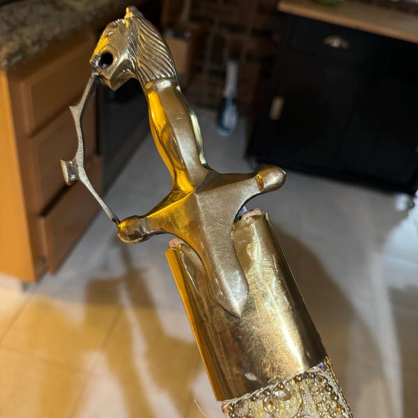 Big Kirpan, Sikh Kirpan, Sikh Sword, Brass Talvar, Talwar, Sikh Gift ...