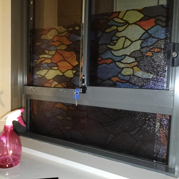 Customized European Style Stained Glass Window Sticker Electrostatic ...