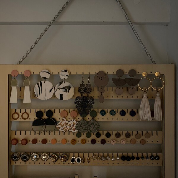 Hanging Adjustable Earring Holder - Etsy