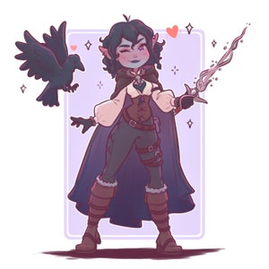 Cute RPG Class Animals Stickers And/ or Prints 6x6 or | Etsy UK