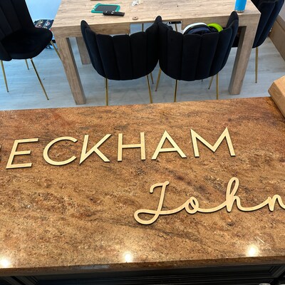 Stacked Name Wood Cutout, First and Middle Name Wood Cutout, Nursery ...