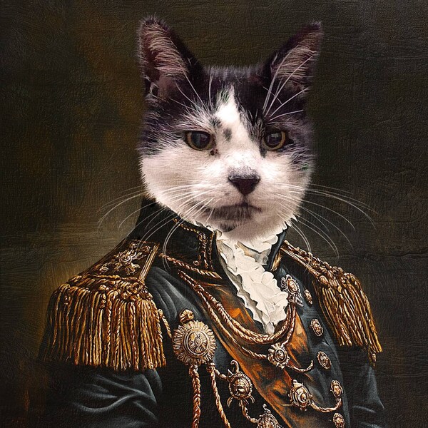 Custom Royal Cat Portrait, Renaissance Cat Painting, Pet Lovers Gift ...