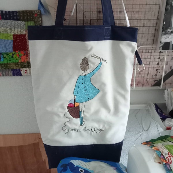 Gone Knitting Machine Sketch Embroidery Design | Mulitple Sizes and ...