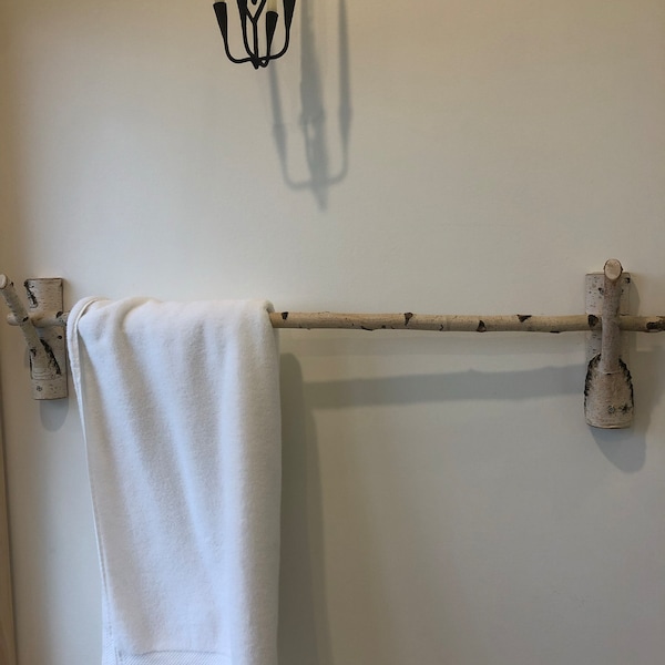 Natural Birch Branch Rustic Curtain Rod Driftwood Curtain Rod Wood ...