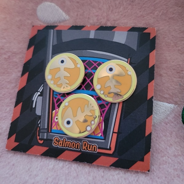 SALMON RUN Enamel Pins Badges - Etsy