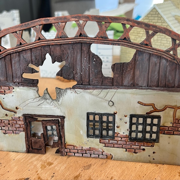 Rubble Building A | WW2 Wargaming Terrain. 3D Printed for Bolt Action ...