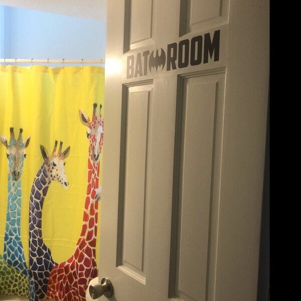 Bat Making H, Bathroom Sign, Restroom Sign, Bathroom Door Sign ...