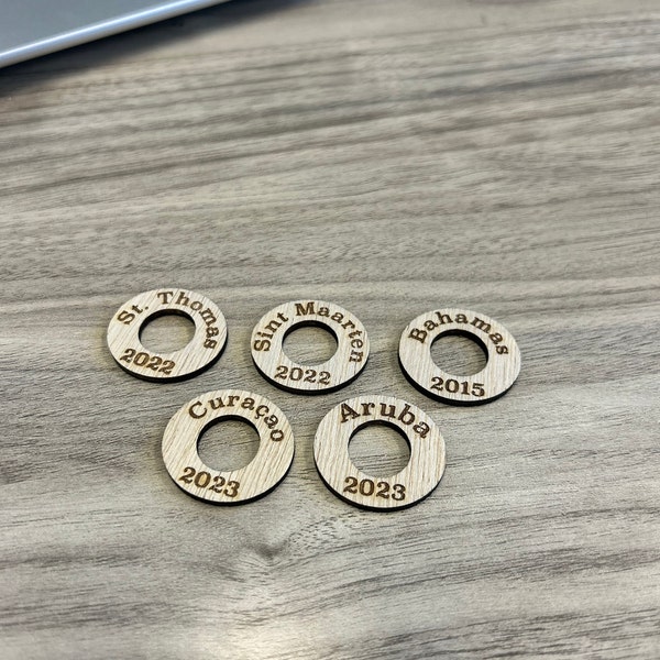 Personalized Travel Token Keychain Backpack Tag Country Visited ...