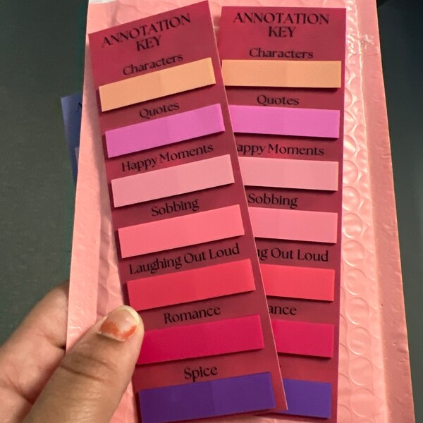Annotation Bookmark With Tabs | Fantasy, Romance, Thriller, Horror ...