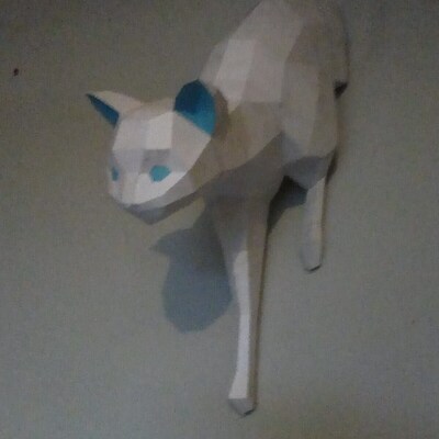 Papercraft Cats PDF Templates couple, DIY Low Poly Papercraft: Make ...