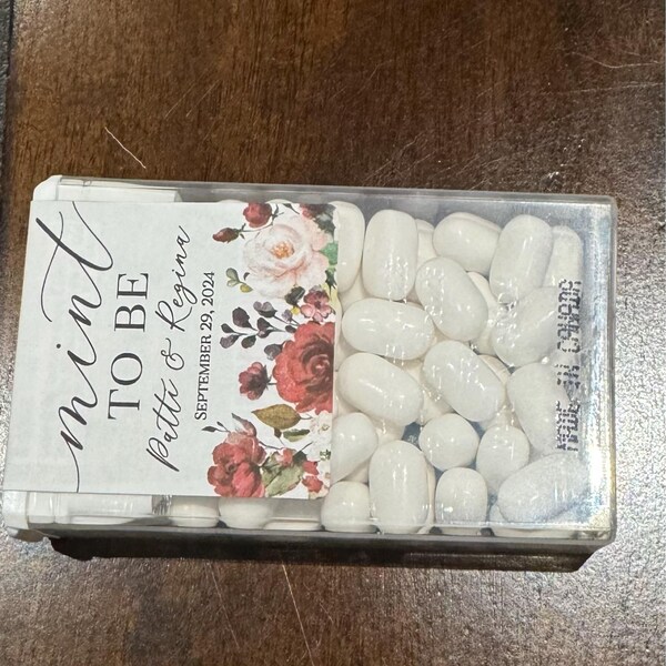 PRINTED Flower Labels for Tic Tac Containers - Choose Your Floral ...