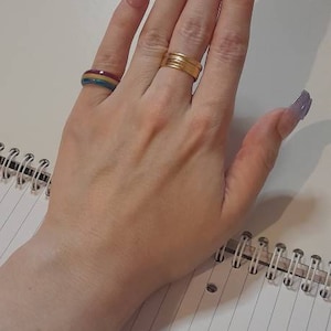 Aroace Ring Aroace Pride Ring Aroace Jewelry Aroace Sunset Pride Resin ...