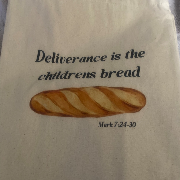 Deliverance is the Children's Bread Canvas Tote, Christian Tote Bag ...