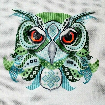 Colorful Owls Oscar Counted Cross Stitch Pattern Instant Digital PDF ...