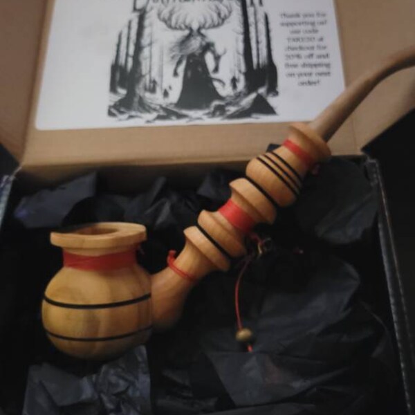 Rowan Ogham Wooden Pipe for Smoking / Tobacco Sherlock Pipe / Druid ...