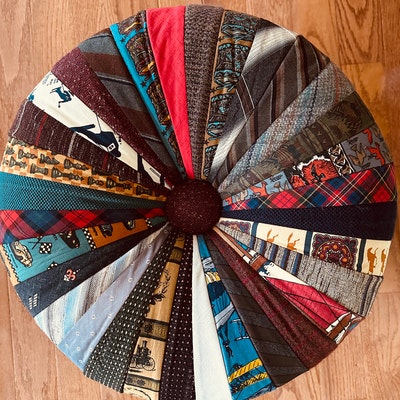 Custom Tuffet Stool Made With YOUR TIES - Etsy