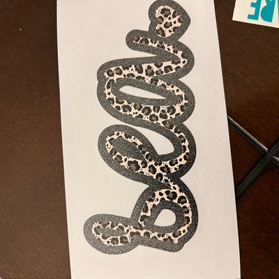 Leopard Print Monogram, Monogram Car Decal, Monogram for Phone, Laptop ...