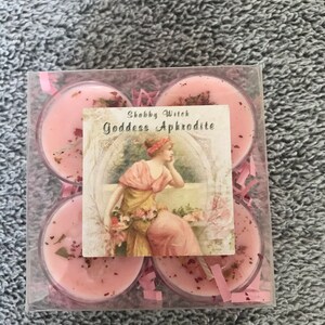 4 Goddess Aphrodite Tea Lights, Goddess Aphrodite Tealights, Spell ...