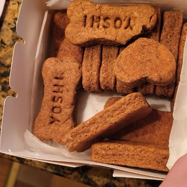Personalized Peanut Butter Dog Bone Treats: Custom Puppy Gift Box - Etsy