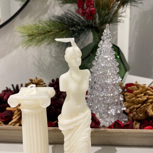 Large Ribbed Thick Pillar Candles/decorative Candles/anniversary - Etsy