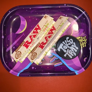 Weed Leaf Rolling Tray Set With Grinder and Raw Rolling | Etsy