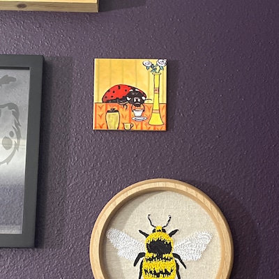 Beagle Singer Songwriter Dog Art Print Stretched Canvas or Paper Print ...