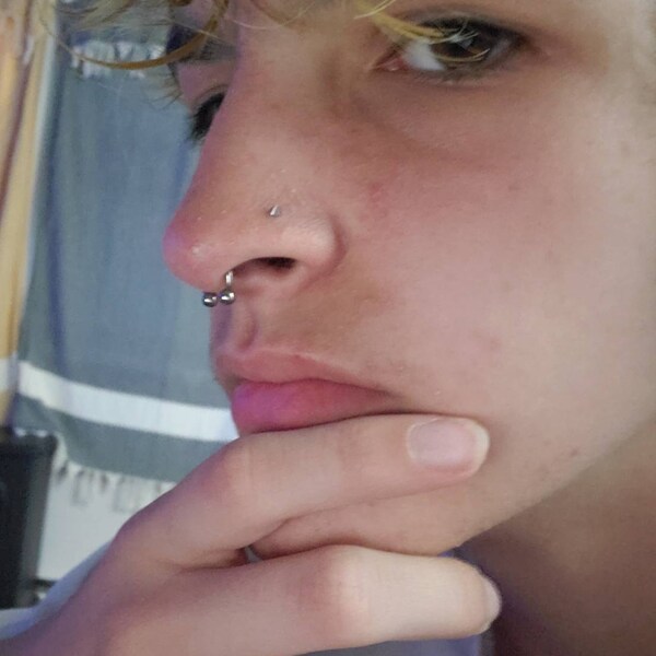 Small Spike Nose Stud, 316L Surgical Steel Nose Ring, Edgy Little Cone Nose Stud for Men and ...